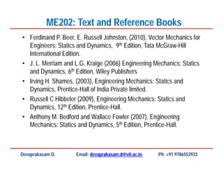ME202 Engineering Mechanics L1 | PPT