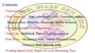 cutting tool geometry for determiniung surface finish | PPTX