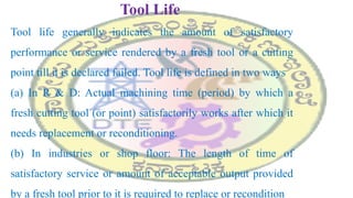cutting tool geometry for determiniung surface finish | PPTX