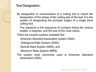 Machine Tool & Machining ME 210_2 | PPT