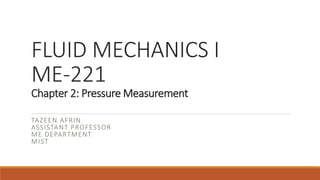 Pressure Measurement in Fluid Mechanics 1 | PDF