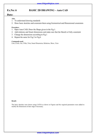 Me2257 computer aided -machine-drawing-manual(v+) | PDF