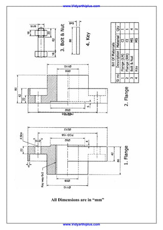 Me2257 computer aided -machine-drawing-manual(v+) | PDF