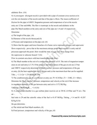 Me2351 gas dynamics and jet propulsion-qb | PDF