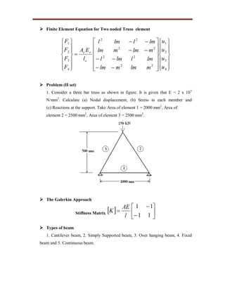 Me2353 finite-element-analysis-lecture-notes | PDF