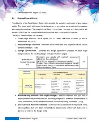 Me263 project d2_rubric | PDF
