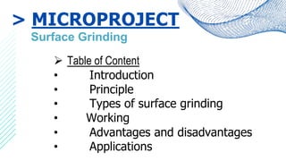 Manufacturing Engineering - 2 (surface grinding ) | PPT