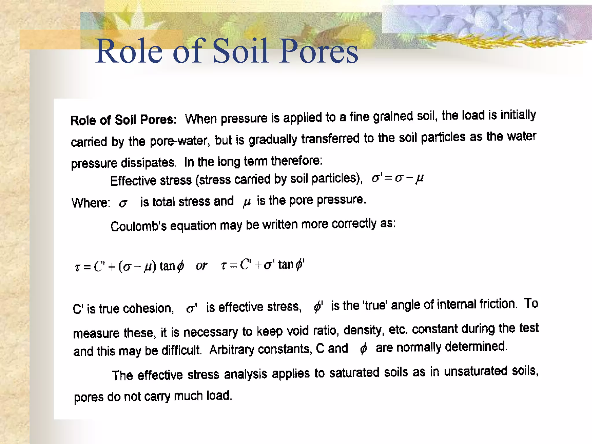 SOIL STRENGTH AND SOIL FORCES | PPT