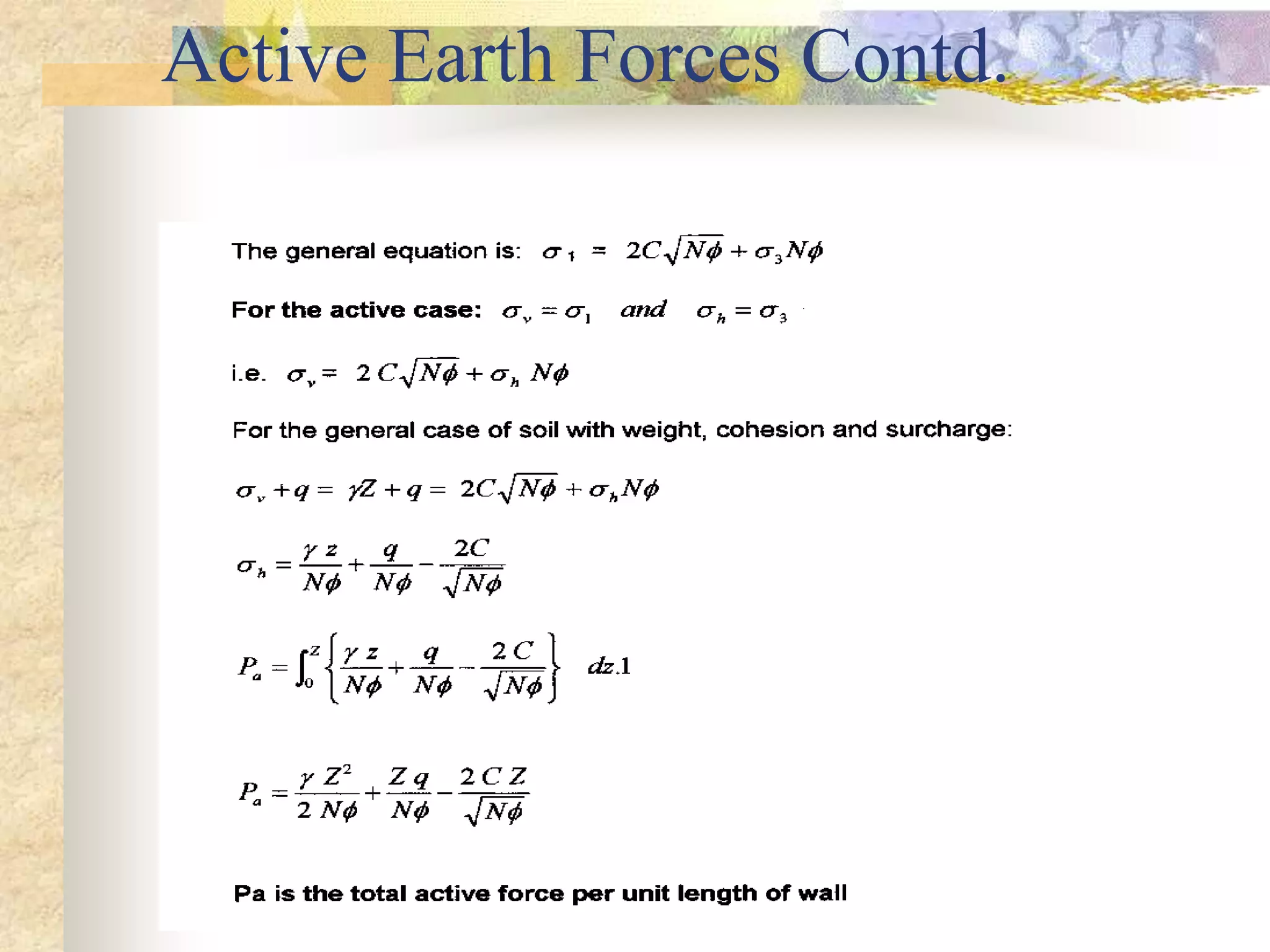 SOIL STRENGTH AND SOIL FORCES | PPT