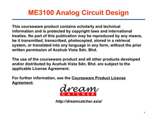 ME3100 SAMPLE slide07 Active Filter Design and Implementation v1.01.ppt