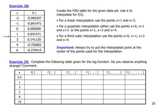 me310_6_interpolation.pdf for numerical method | PPT