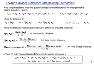 me310_6_interpolation.pdf for numerical method | PPT