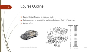 ME 312 Mechanical Machine Design - Lecture 01 | PPTX