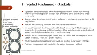 ME 312 Mechanical Machine Design [Screws, Bolts, Nuts] | PPTX