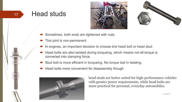 ME 312 Mechanical Machine Design [Screws, Bolts, Nuts] | PPTX ...