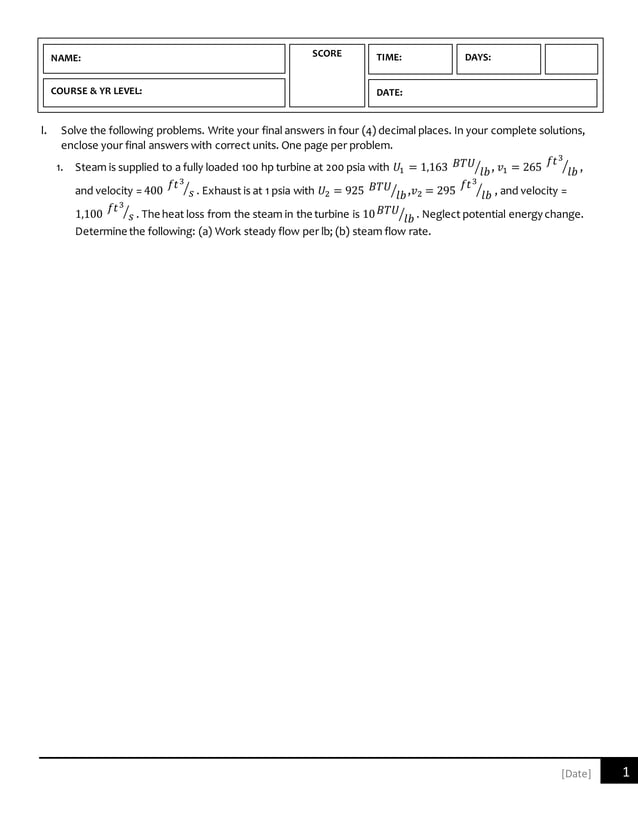 Me 313 a thq questions | PDF