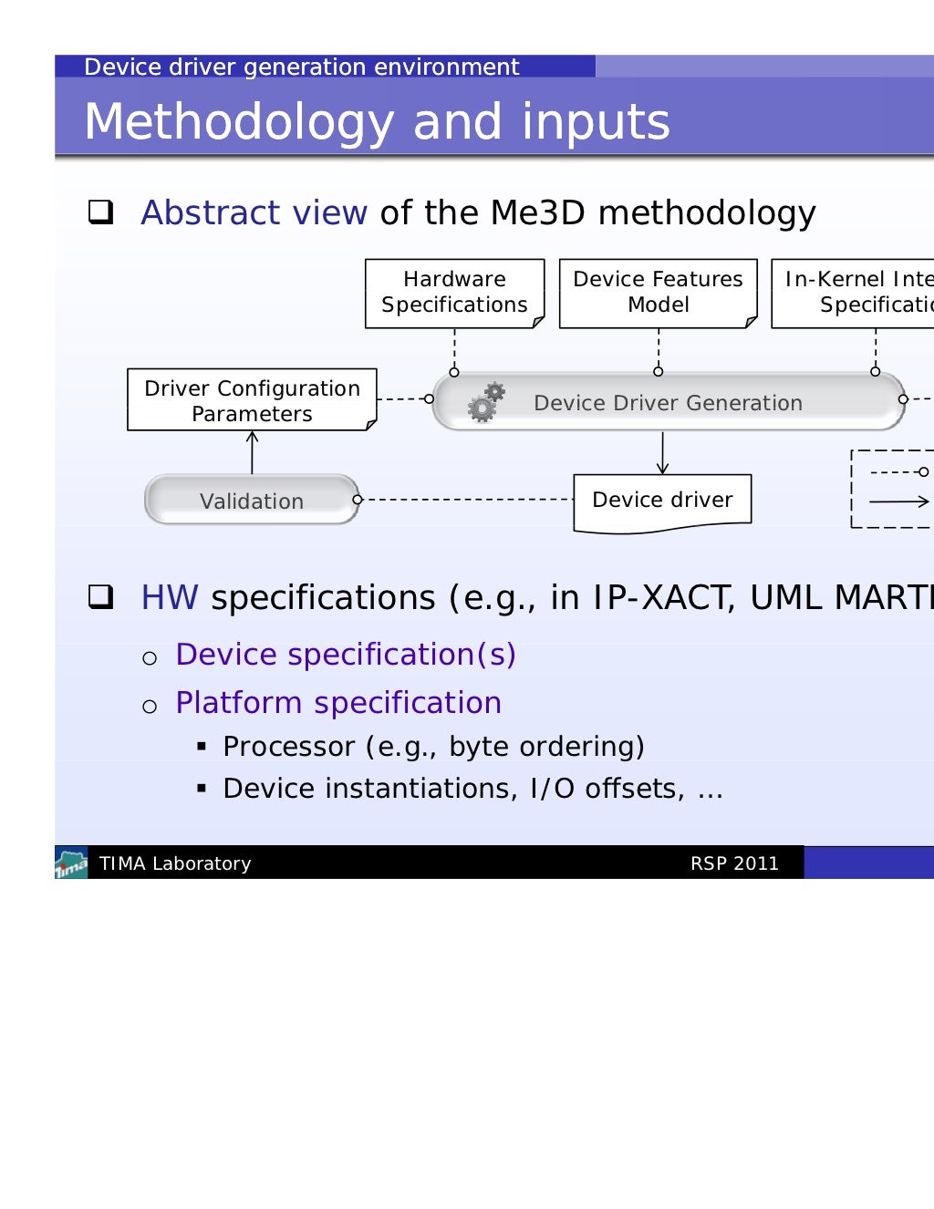 Me3D: A Model-driven Methodology Expediting Embedded Device Driver