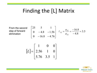 Numerical Methods: Solution of system of equations | PPT