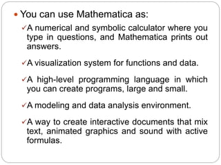Me 443 1 what is mathematica Erdi Karaçal Mechanical Engineer ...