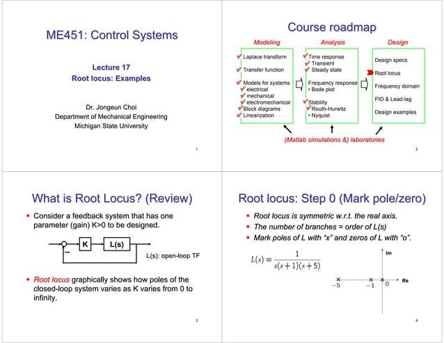 ME451_L17_Root locus - examples.pdf | Genetics | Science