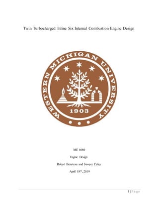 Twin Turbocharging Inline Six Internal Combustion Engine | DOCX