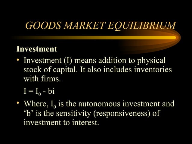 Goods market equilibrium explained here in this | PPT