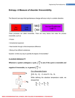 ME6301 ENGINEERING THERMODYNAMICS - LECTURE NOTES | PDF