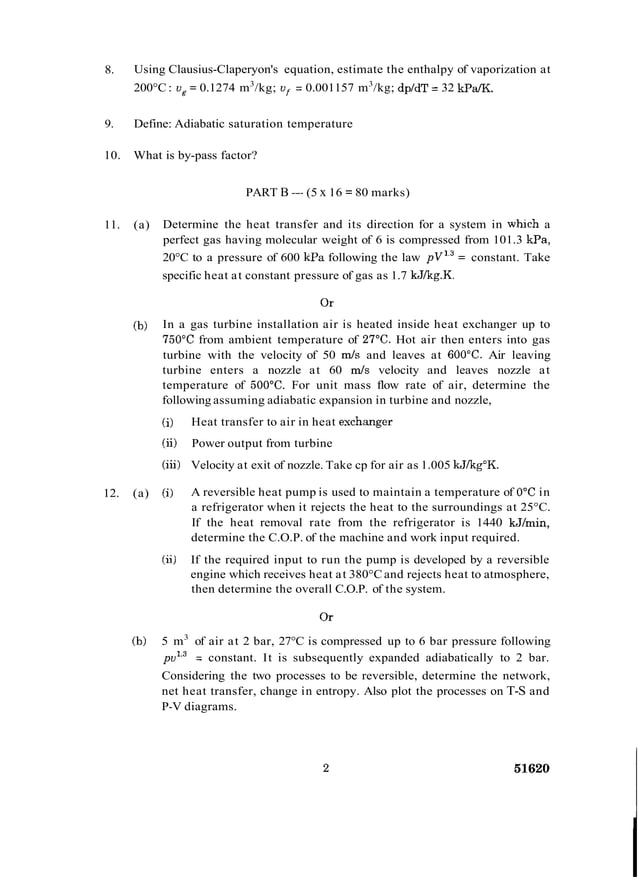 ME6301 ENGINEERING THERMODYNAMICS ANNA UNIVERSITY QUESTION PAPER may ...
