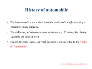 ME6602 - AUTOMOBILE ENGINEERING - UNIT 1- VEHICLE STRUCTURE AND ENGINES ...