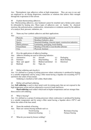 Me8392 manufacturing technology-i part-a questions & answers- | PDF