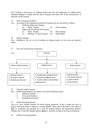 Me8392 manufacturing technology-i part-a questions & answers- | PDF