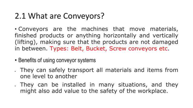 ME 8403- Lecture2 - Belt Conveyors.pptx | Physics | Science