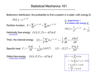 Lecture: Ensembles and free energy in Monte Carlo simulations | PPT