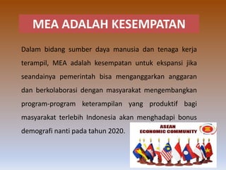 Masyarakat Ekonomi ASEAN ( MEA) | PPTX