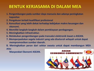Masyarakat Ekonomi ASEAN ( MEA) | PPTX