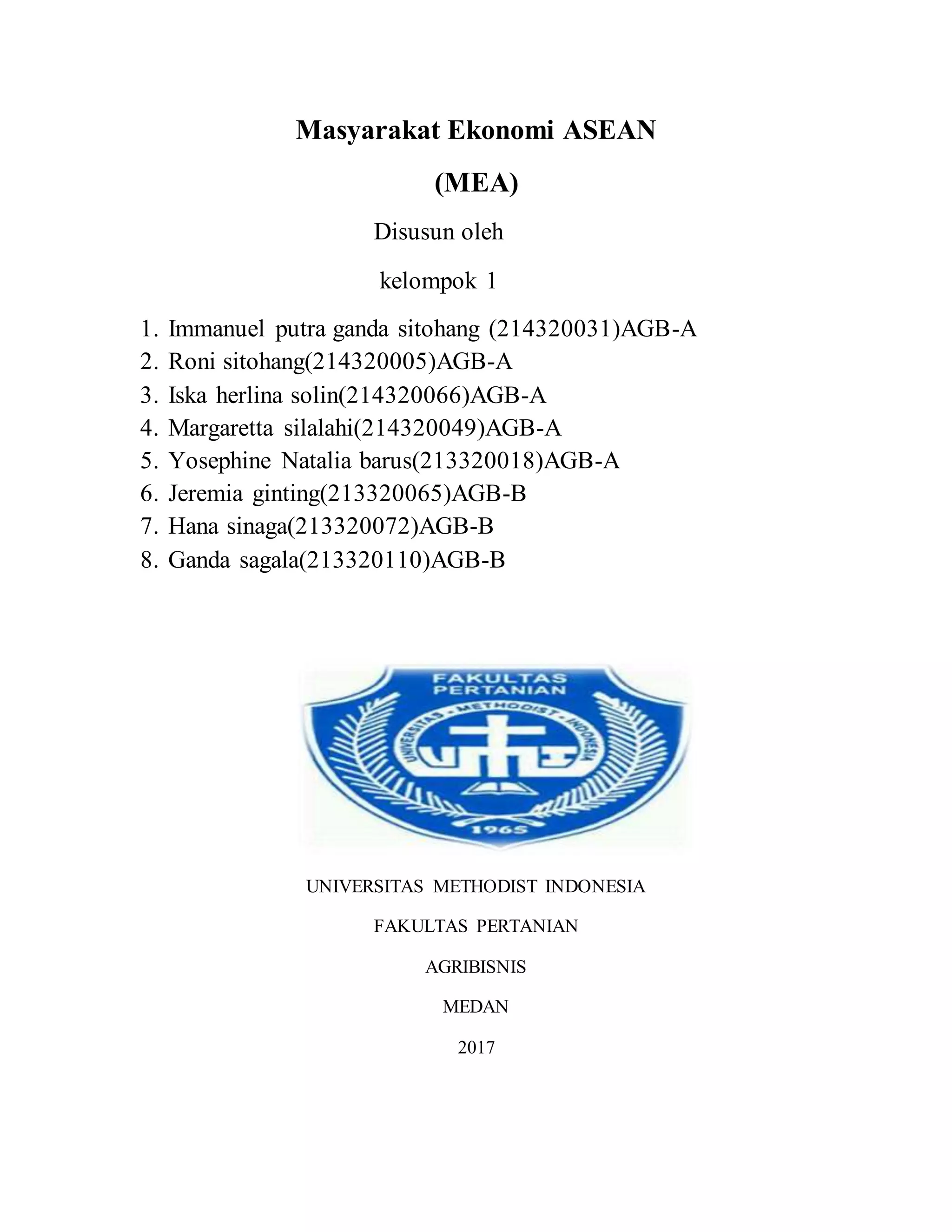 Mea( Masyarakat Ekonomi Asean) | PDF