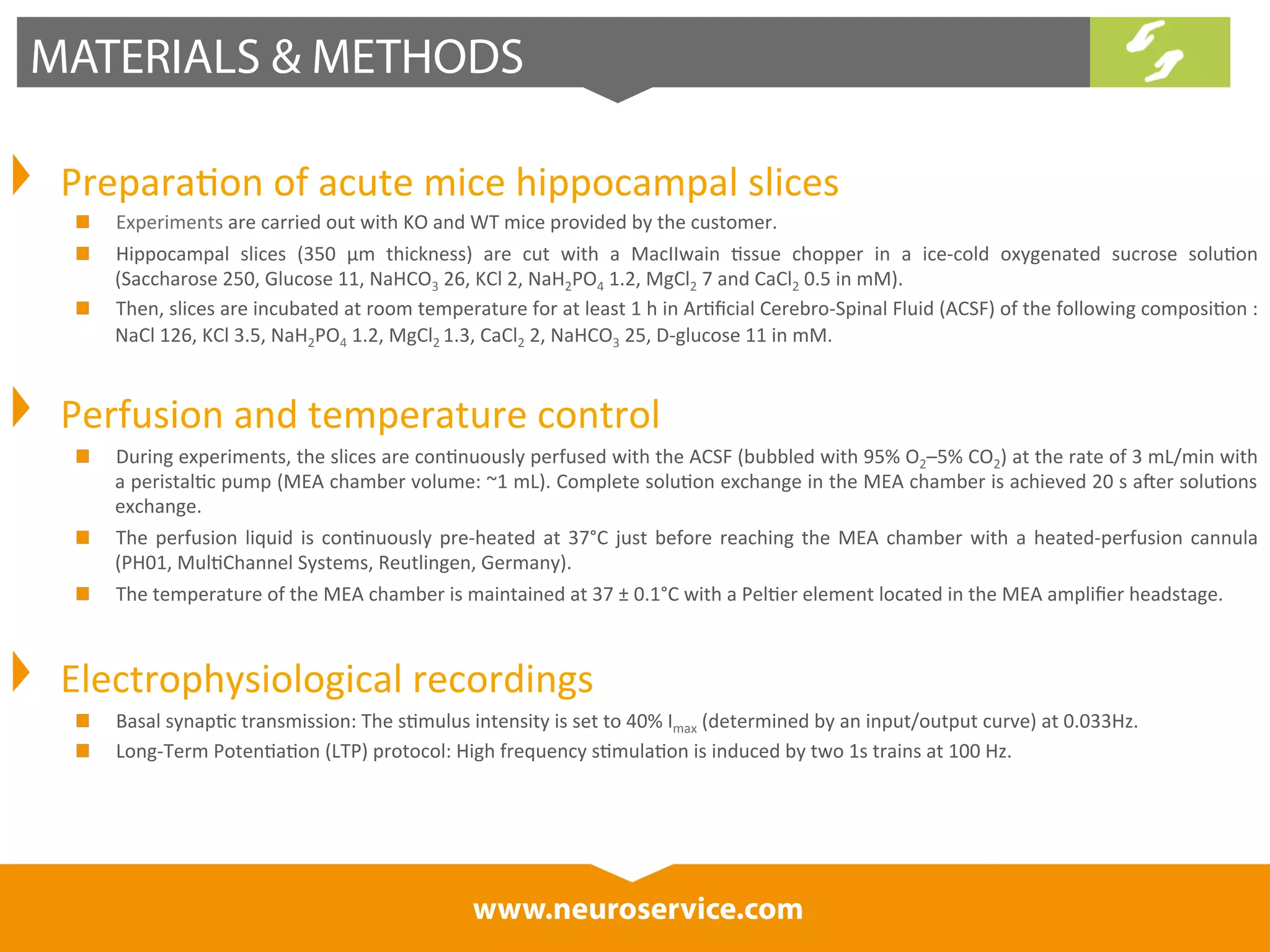 Multi-Electrode Array Technique - Characterization of LTP profiles in ...