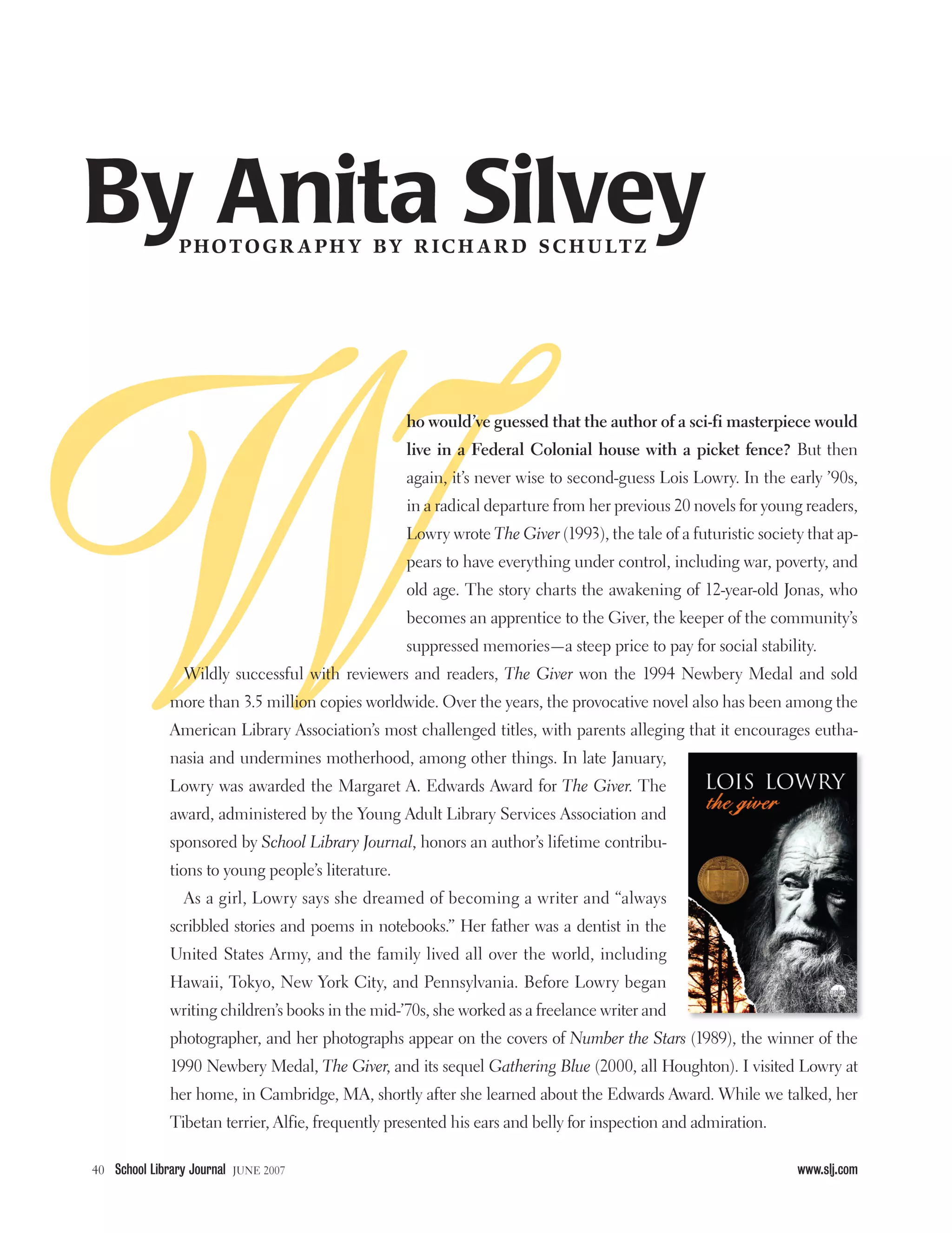 2007 Margaret A. Edwards Award article | PDF