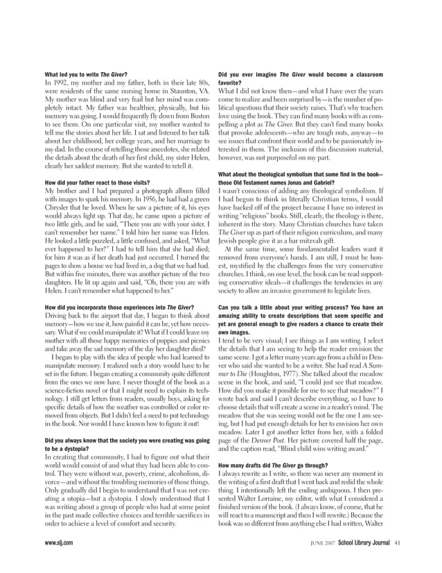 2007 Margaret A. Edwards Award article | PDF