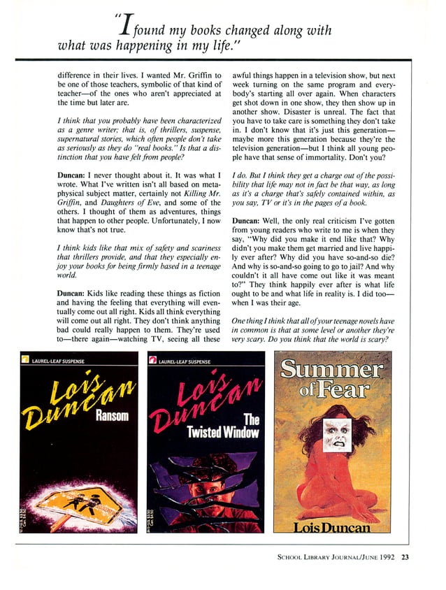 1992 Margaret A. Edwards Award article | PDF