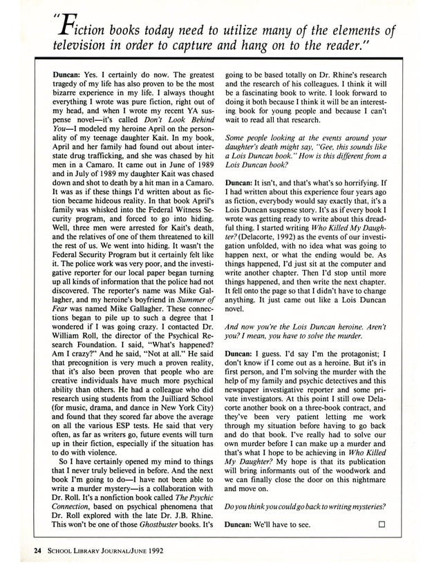 1992 Margaret A. Edwards Award article | PDF
