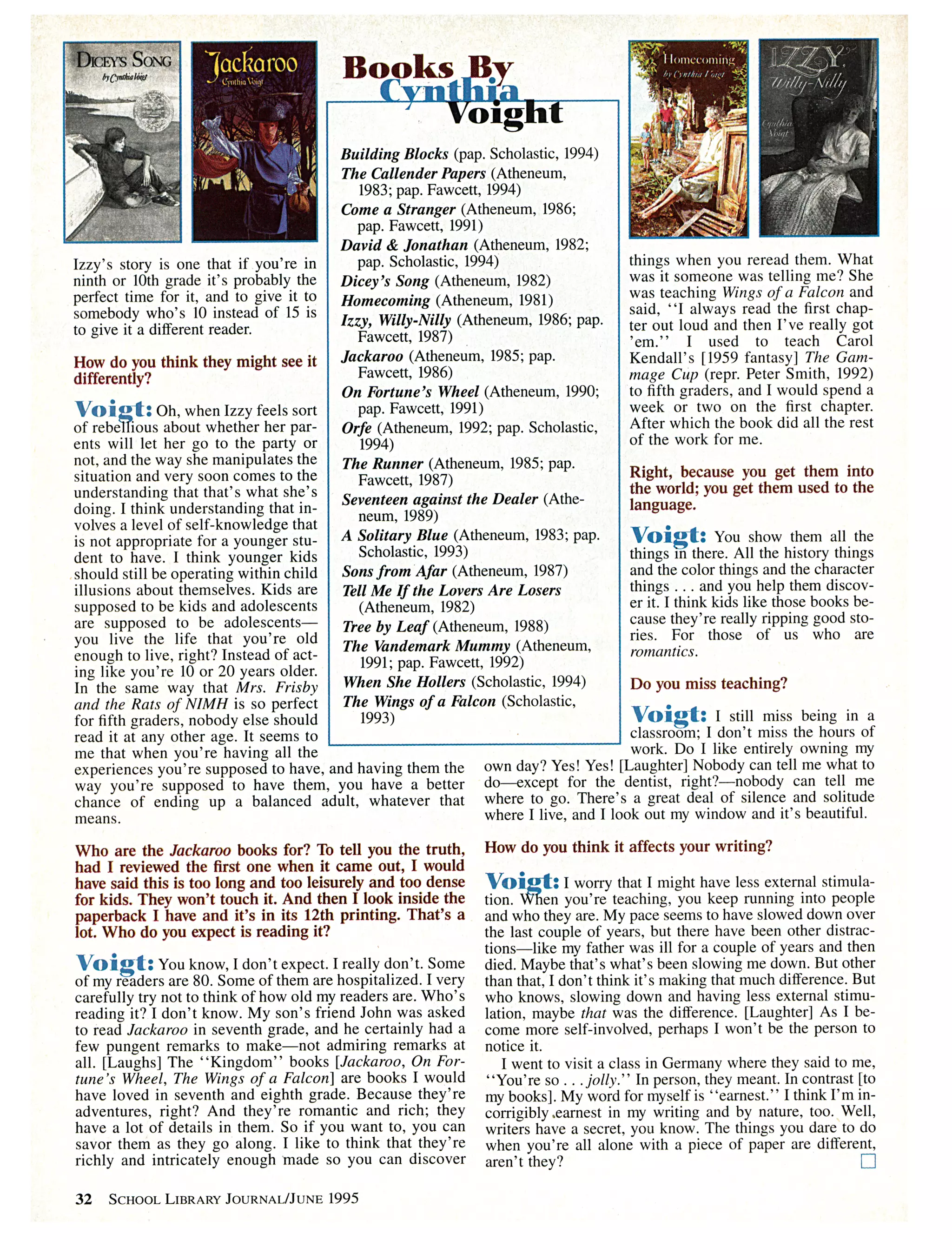 1995 Margaret A. Edwards Award article | PDF