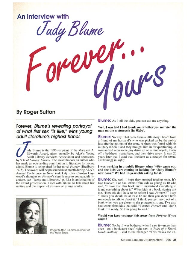 1996 Margaret A. Edwards Award article | PDF