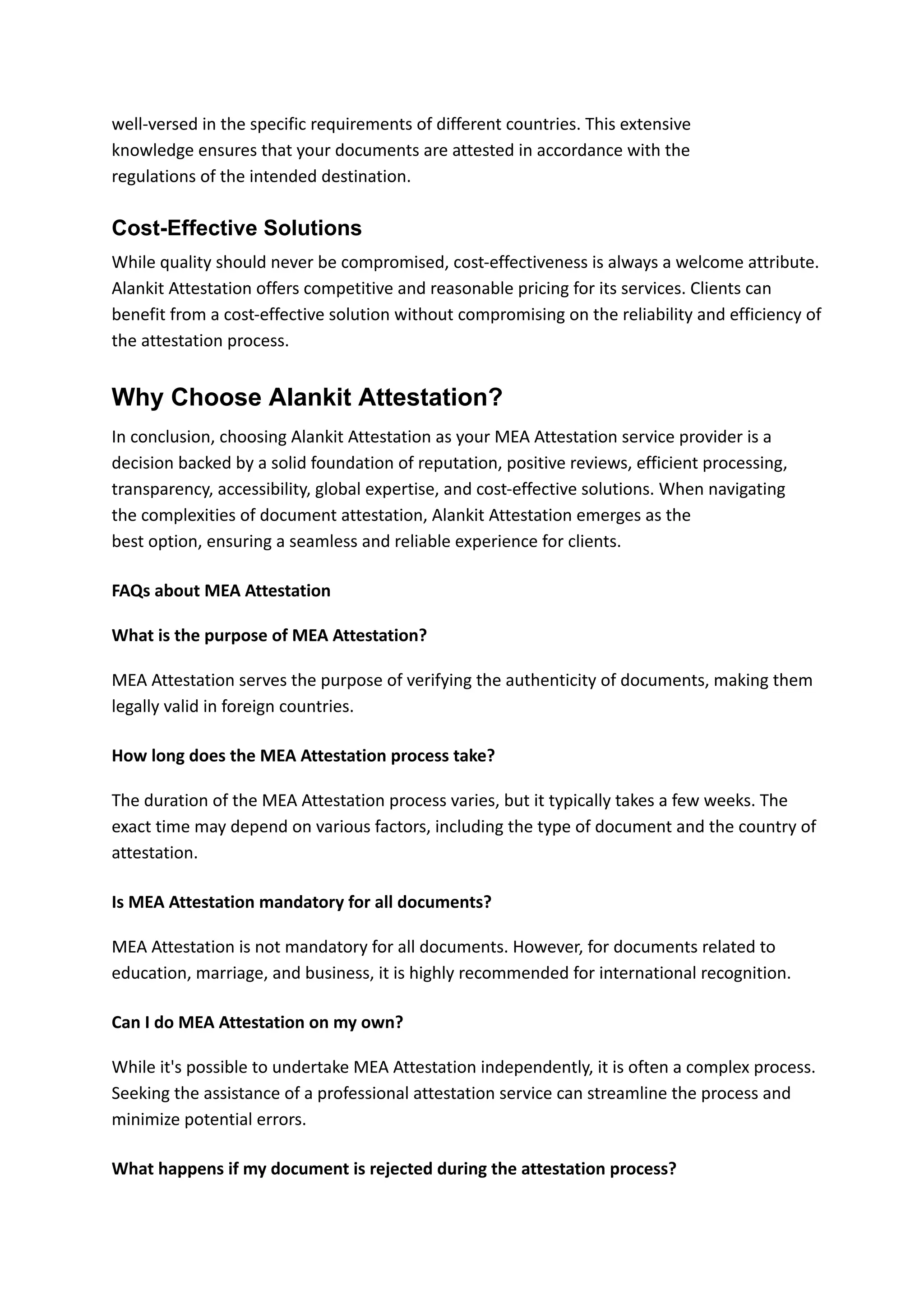 MEA Attestation - Everything you need to know | PDF