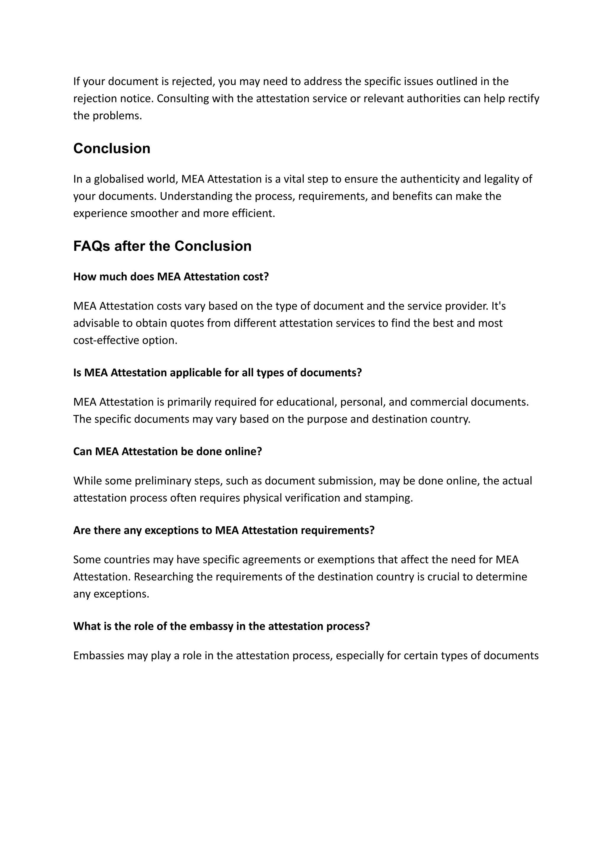 MEA Attestation - Everything you need to know | PDF