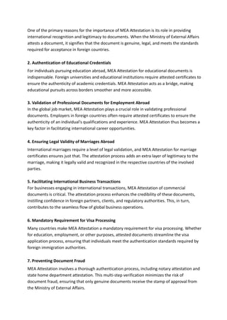 MEA Attestation - Everything you need to know | PDF