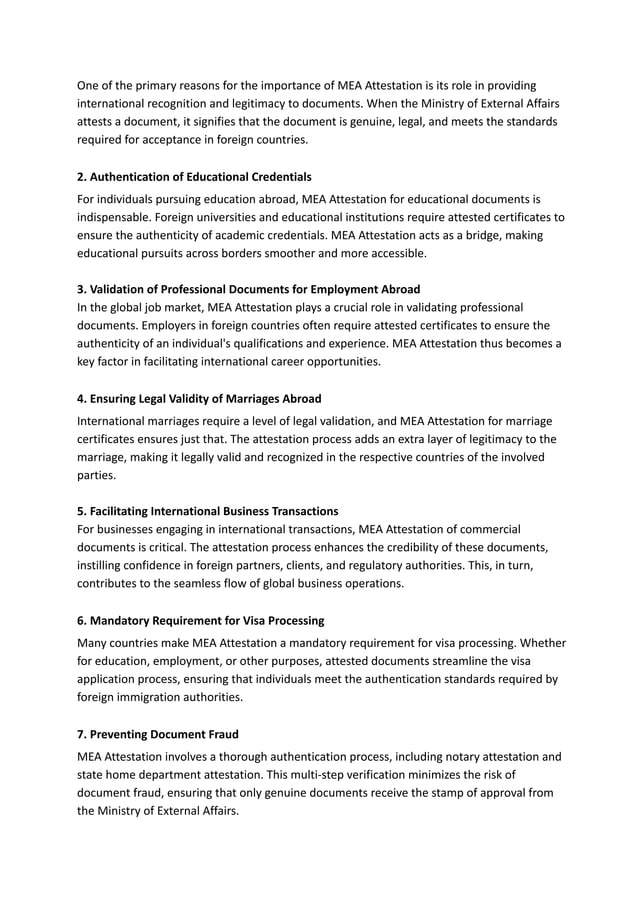 MEA Attestation - Everything you need to know | PDF