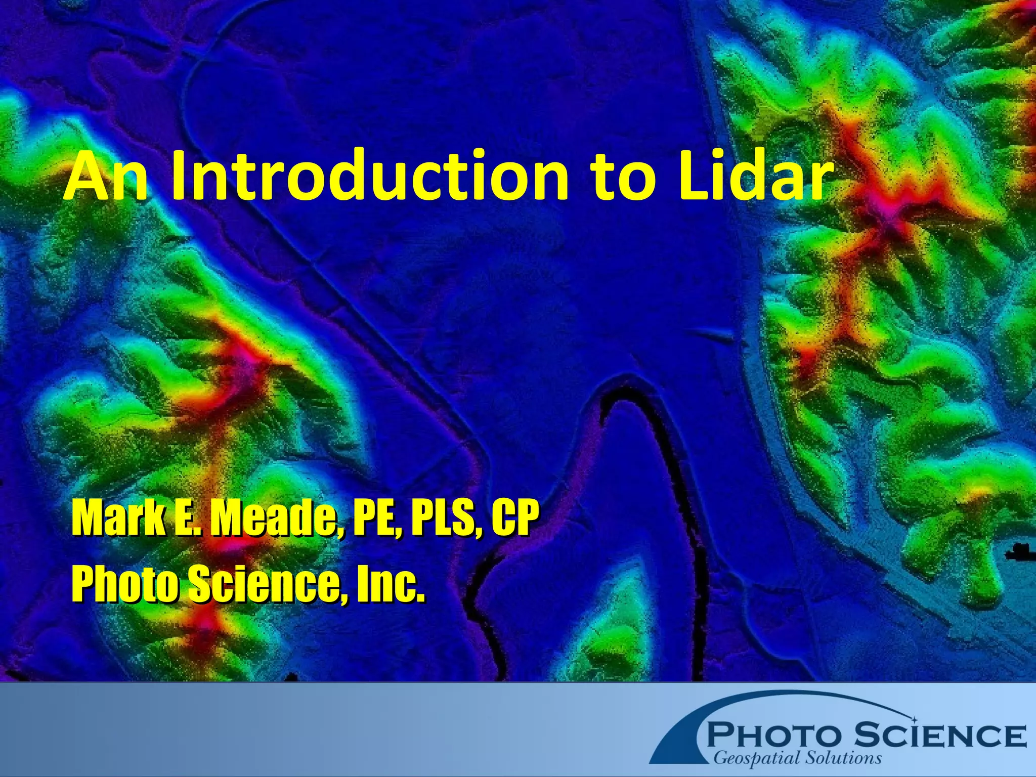 Meade (An Introduction to LiDAR) | PPT