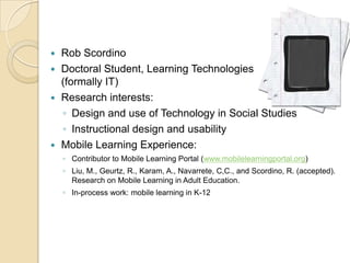 Mobile Learning: Implementation and Research | PPT | Free Download