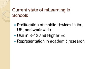 Mobile Learning: Implementation and Research | PPT | Free Download
